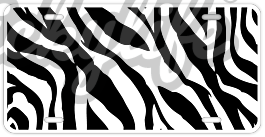 Zebra Print License Plate - Design your own
