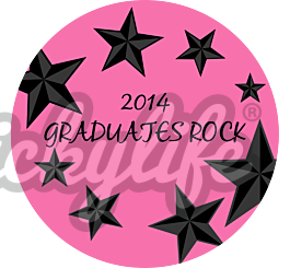 Customizable Static Cling Design - 2014 Graduates Rock