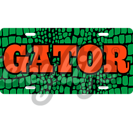 License Plate - Gator Skin - Customizable Design