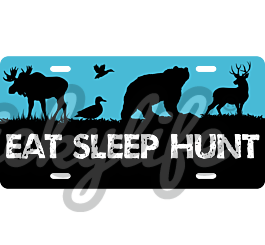 Eat Sleep Hunt License Plate - Custom Personalized Automotive Plates