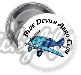 Aero Club - Pin Backed Button - Customizable Design