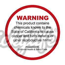 Proposition 65 Circle Warning Label Vinyl Decals