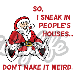 Sneaky Santa Custom Decal - No Quantity Limits | Stickylife.com