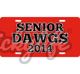Senior Dawgs License Plate - Custom Personalized Vanity Plates
