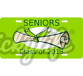 Seniors Class Of License Plate - Custom Personalized Automotive Plates