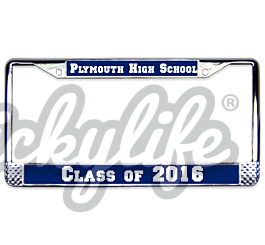 High School - License Plate Frame - Customizable Design