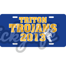 Triton Trojan Aluminum License Plate