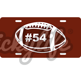Football Number License Plate - Custom Personalized Plates
