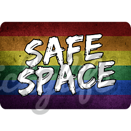 Safe Space Custom Rectangle Aluminum Signs - Design and Buy