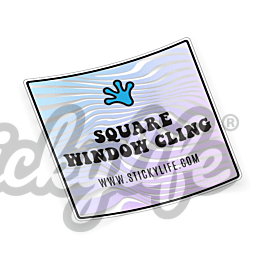 Square Window Cling - Custom Square Window Clings