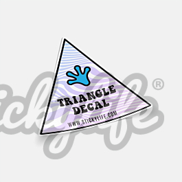 Triangle Vinyl Decals - Custom triangle window stickers