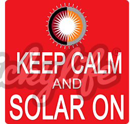 Solar On Square Car Magnet