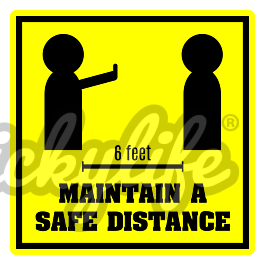 Maintain A Safe Distance Custom Vinyl Decal | Stickylife.com